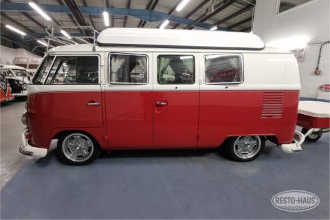 ‘64 RHD Split Screen Camper Van with Restored Harris Single-Wheel Trailer